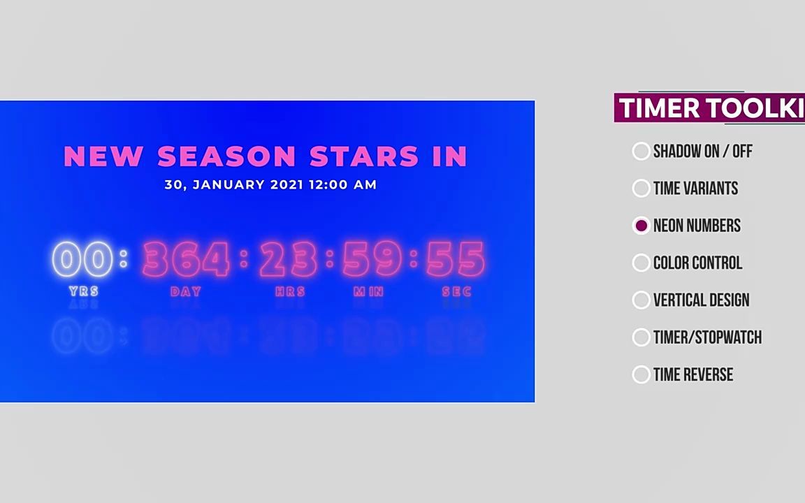 PR模板-优雅精美创意时间计数时钟倒计时动画