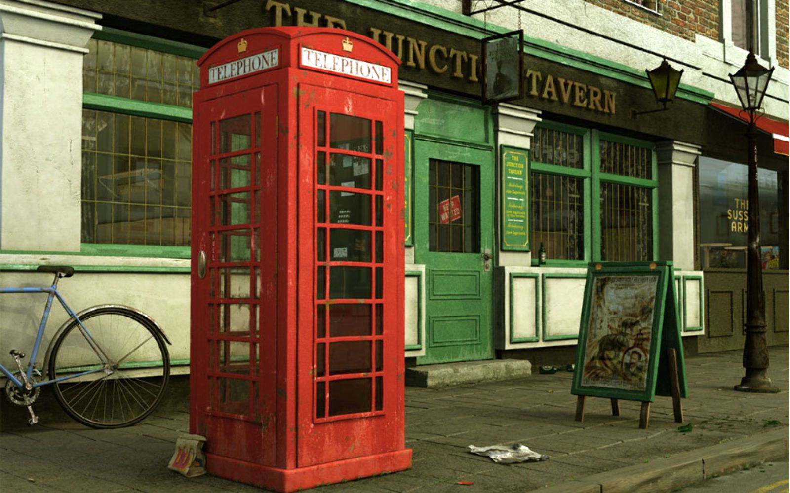 【b站最详细】写实3D电话亭场景模型制作全流程,maya初阶场景练习...