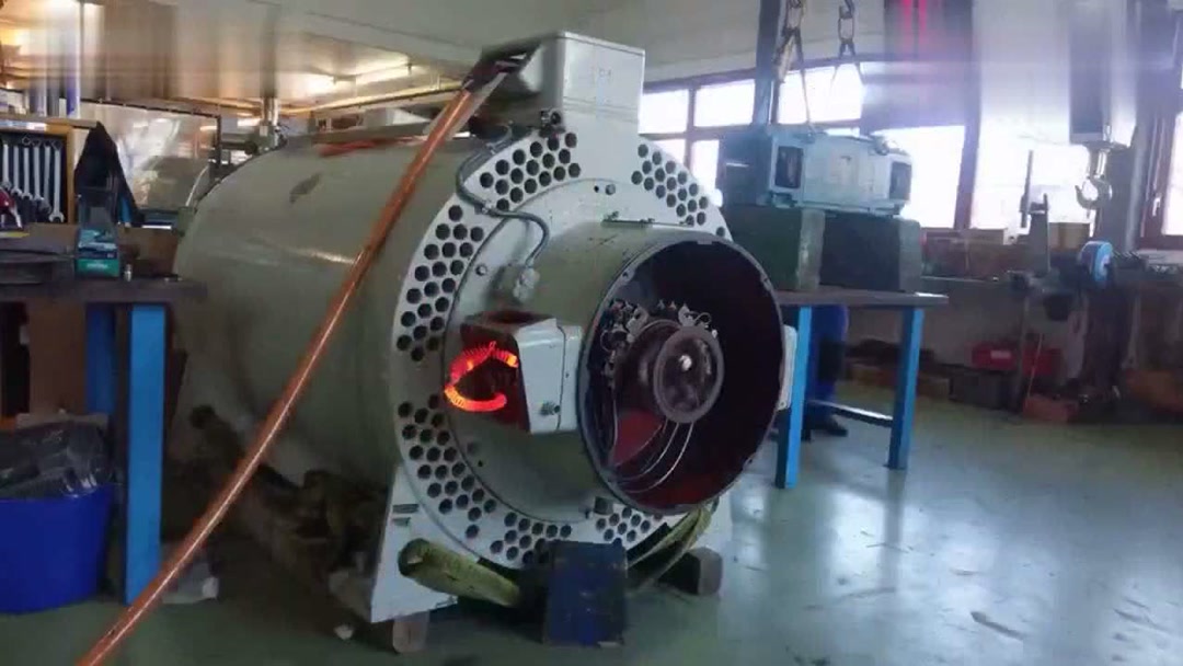 国外高端电动机,启动那一刻电线都红了!