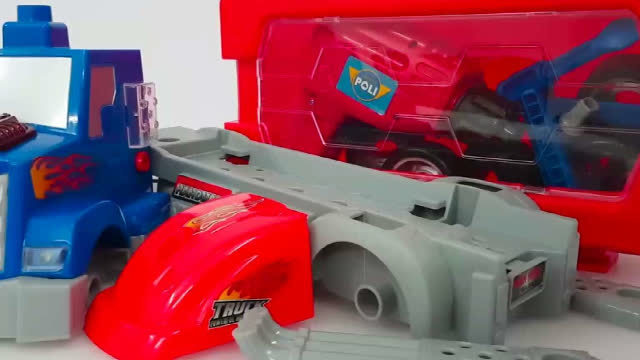 少儿玩具小动画,超级卡车维修车拼装