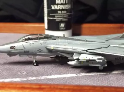模玩评测 果子狸-.- 1:200 herpa hogan f14雄猫 战斗机模型 F14熊猫...