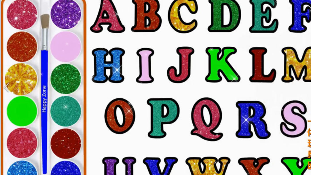 手工简笔绘画ABCD英文字母五彩模型,教小朋友快速认知各种颜色