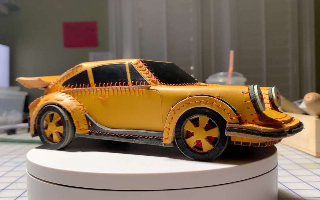 hillsworks手工制作皮革保时捷汽车模型