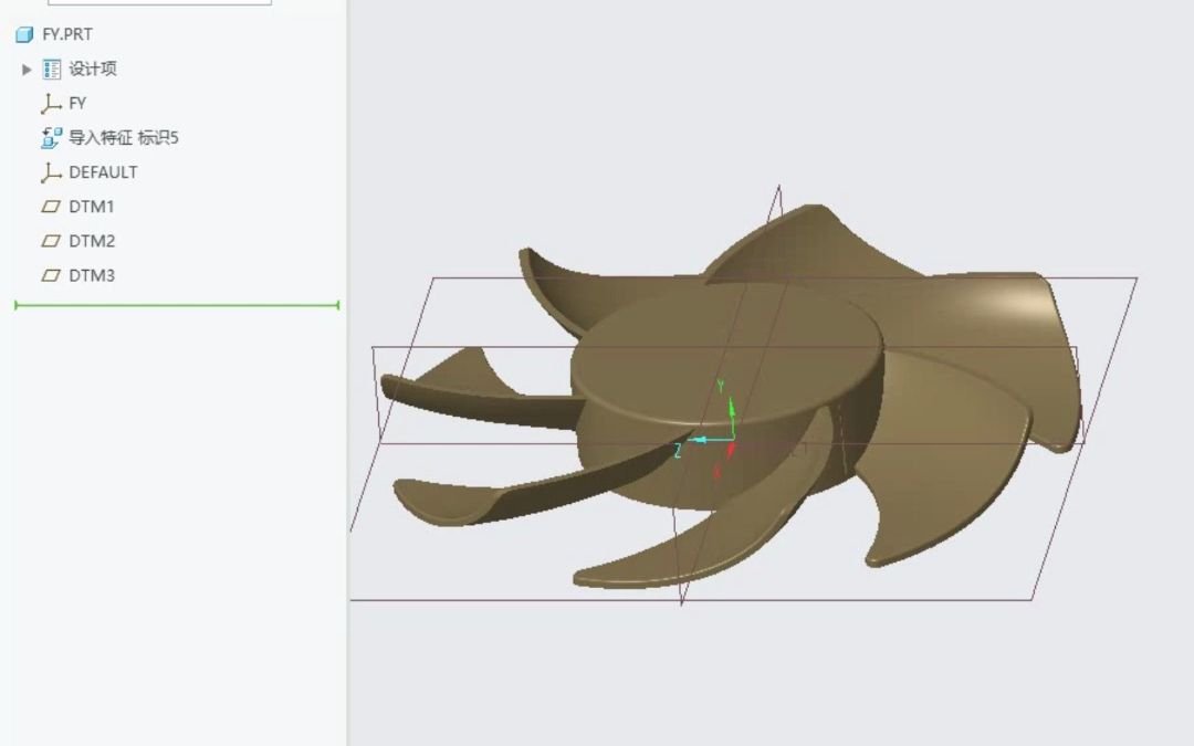 Proe(Creo)风扇叶出模分型怎么走
