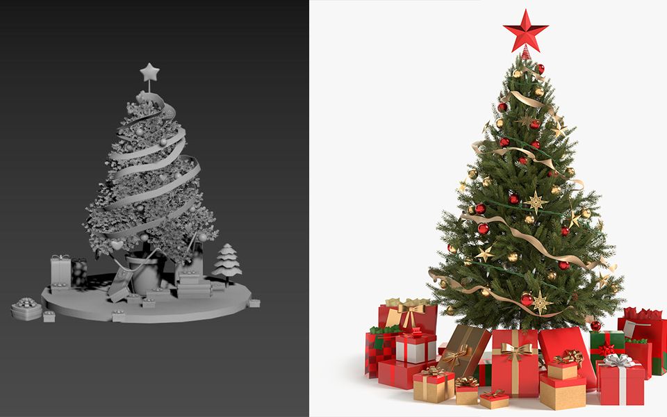 【3Dmax】三十分钟教你如何制作圣诞树,不用羡慕别人,我们也有!
