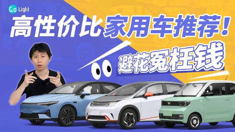 避坑避花冤枉钱！高性价比家用车推荐丨新能源纯电篇