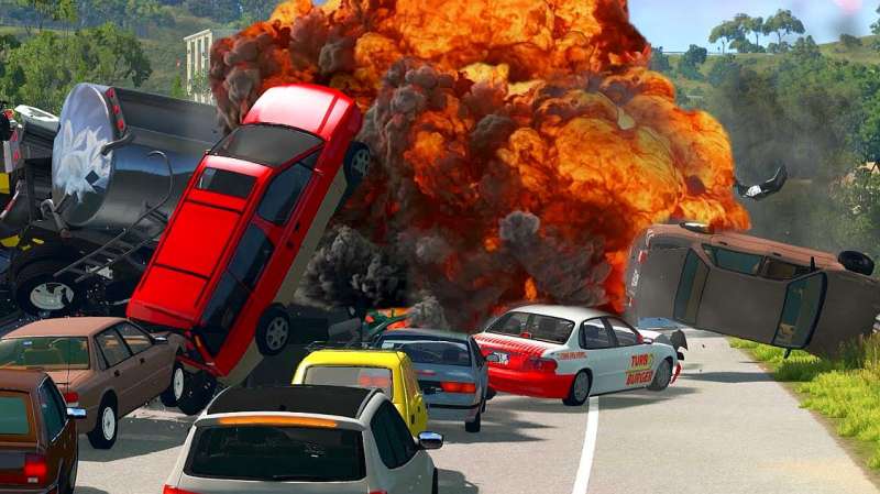 大神用3D动画模拟“车祸现场”,画面超逼真,让人大吃一惊