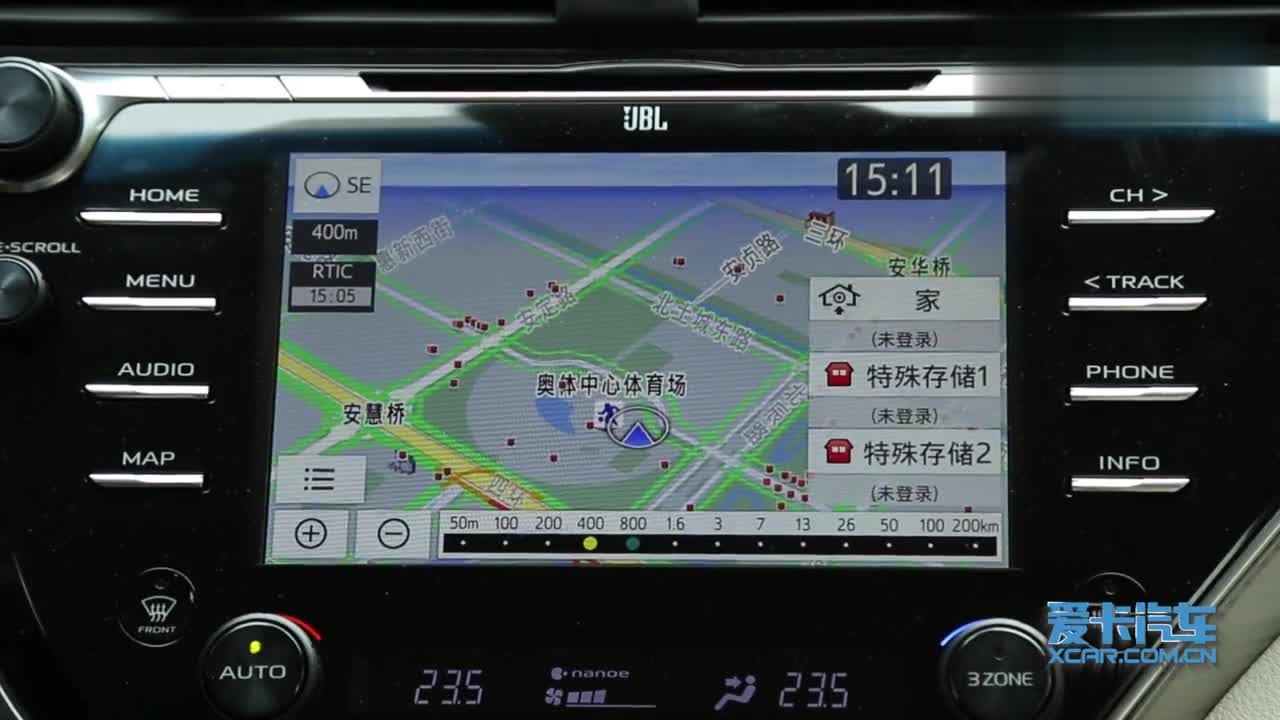 2018款凯美瑞 双擎 导航系统展示