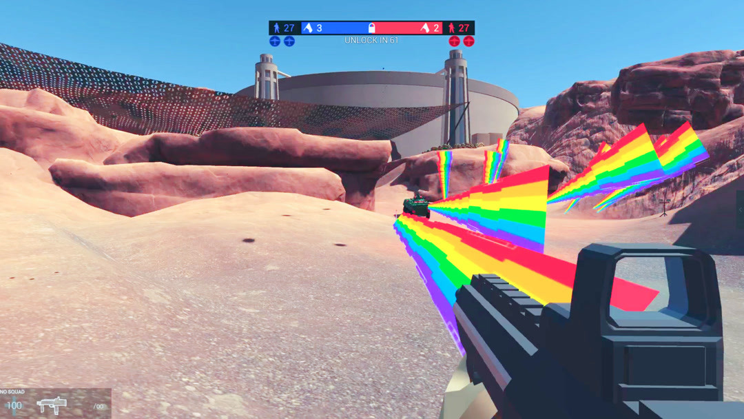 战地模拟器:奇葩武器射出一道彩虹,威力怎么样呢?