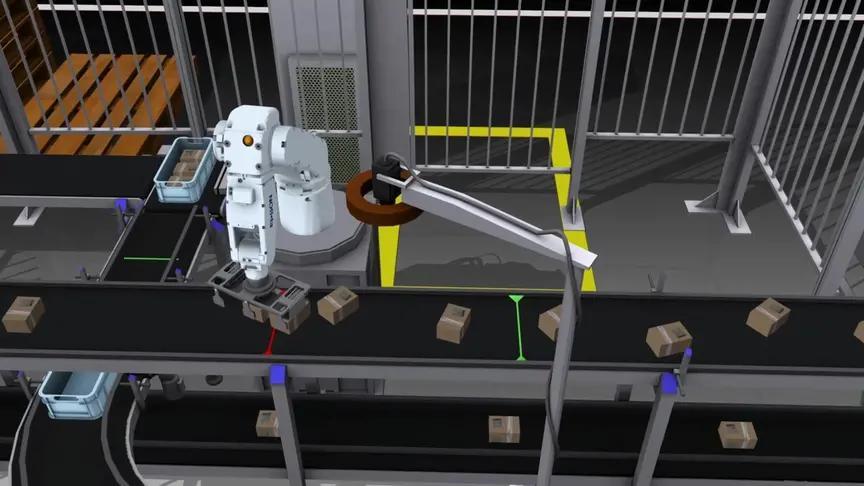 动画模拟生产线