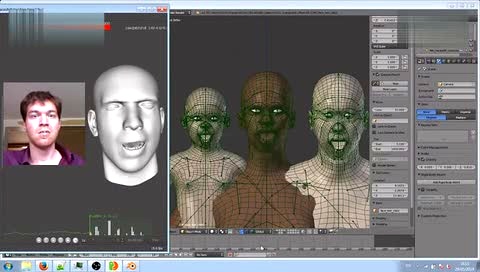 Faceshift and MakeHuman in Blender