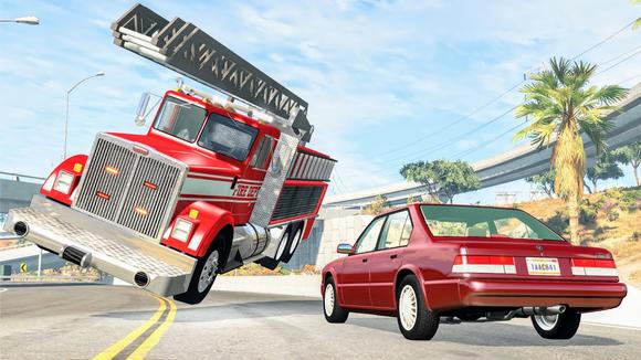 本想炫耀一下车技 没想到频频翻车 奇葩汽车3d模拟动画游戏