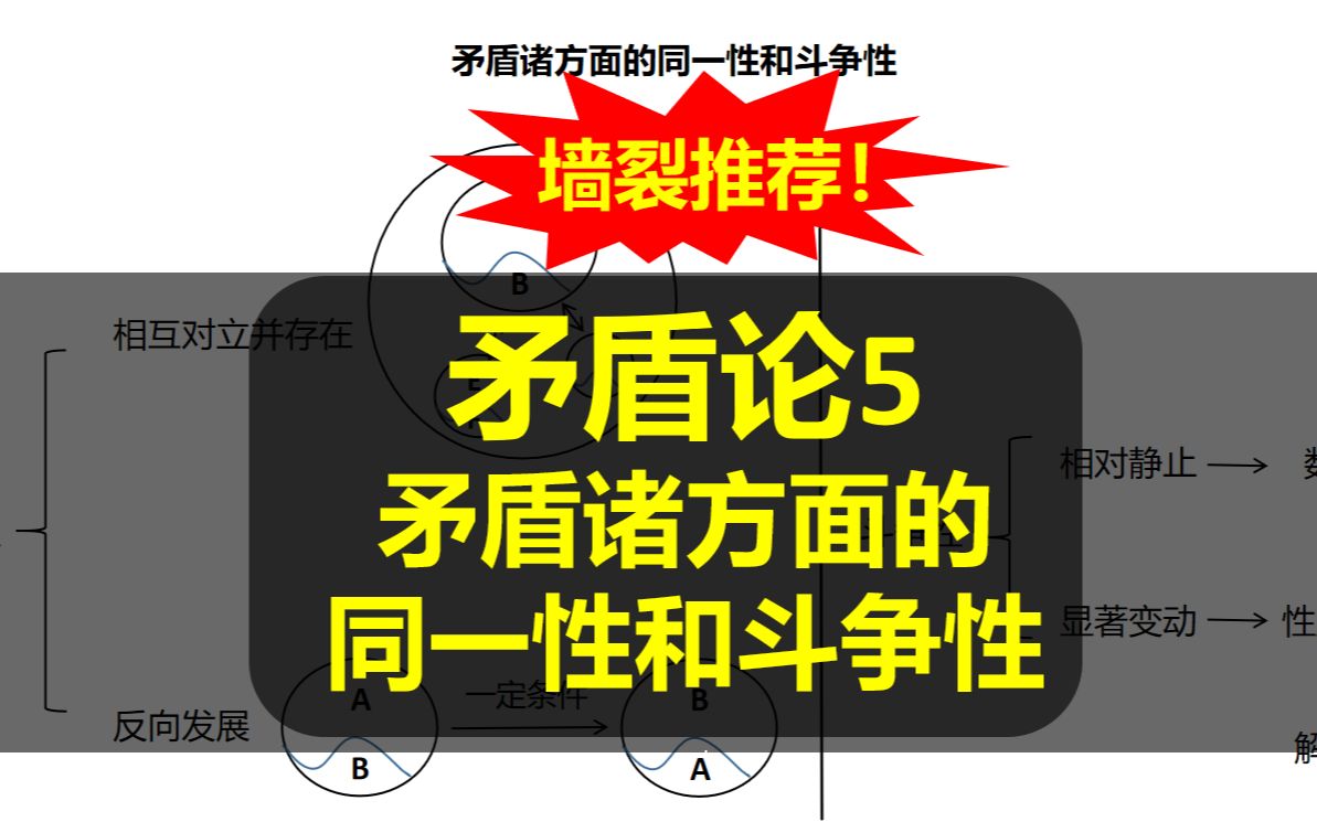 【伟人思想】-矛盾论5-矛盾诸方面的同一性和斗争性