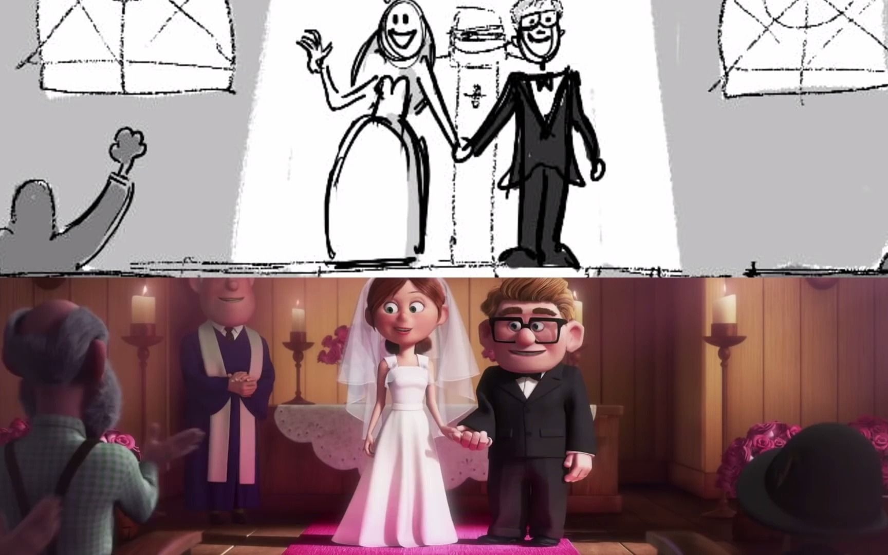 《飞屋环游记》分镜成片对比:与你相遇就是我能想到最美丽的冒险