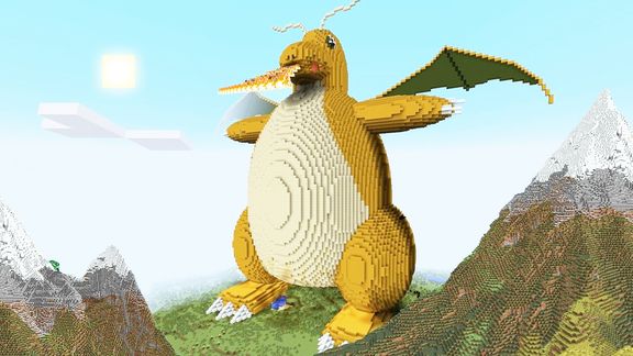 在《我的世界》里孵化一个宠物小精灵:喷火龙