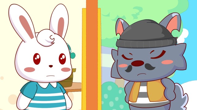 《小朋友独自在家千万不要给陌生人开门》兔小贝安全教育动画