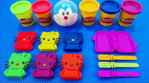 彩泥凯蒂猫DIY冰激凌婴儿奶瓶,色彩认知启蒙萌宝认识颜色啦