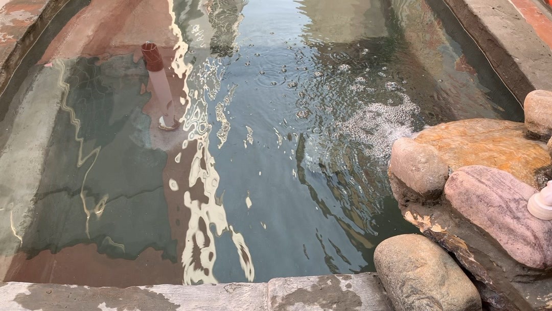 自制鱼池过滤瀑布漏水,先养水在养鱼。