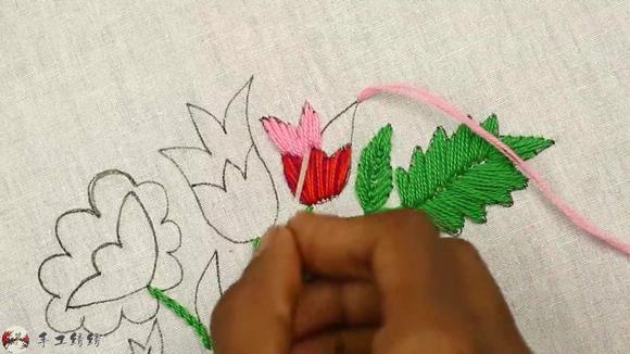 手工刺绣:简单的花卉刺绣图案,轻松的刺绣教程