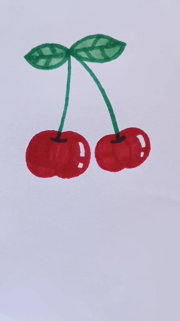 樱桃这样画 一看就会!画画