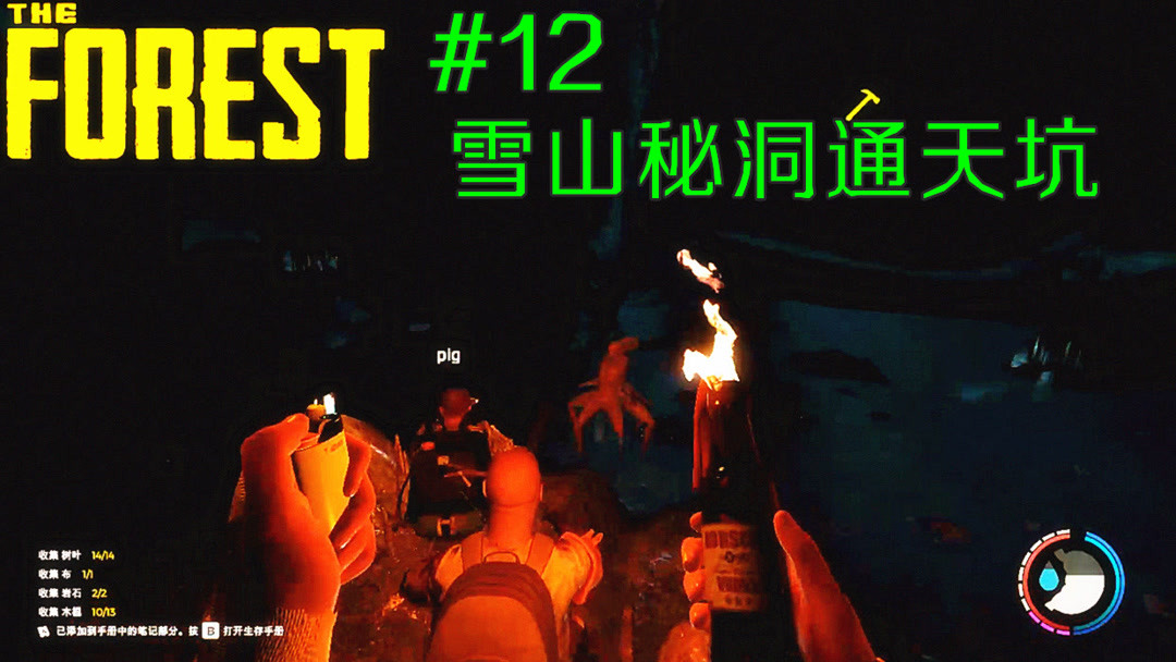 迷失森林The Forest孤岛惊魂求生:进入天坑内部准备通关