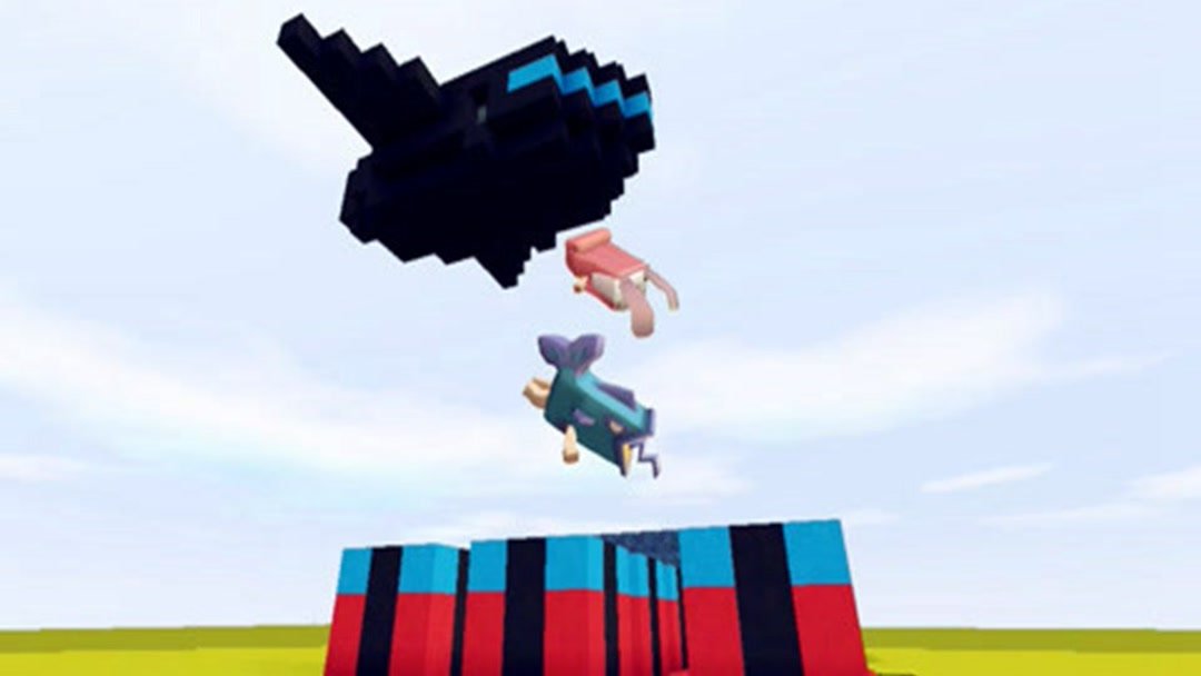 木鱼小铃铛迷你世界多人联机模式:跳飞机抢空投!