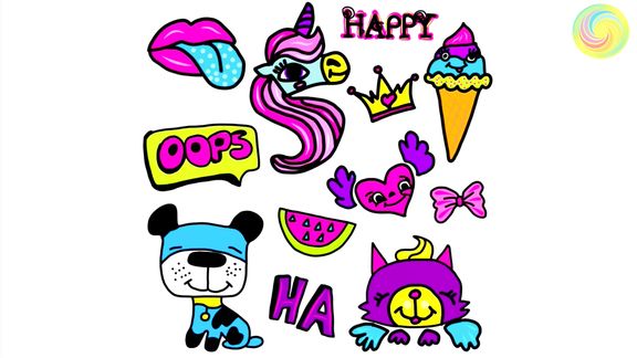 宝宝快乐涂鸦简笔画儿歌