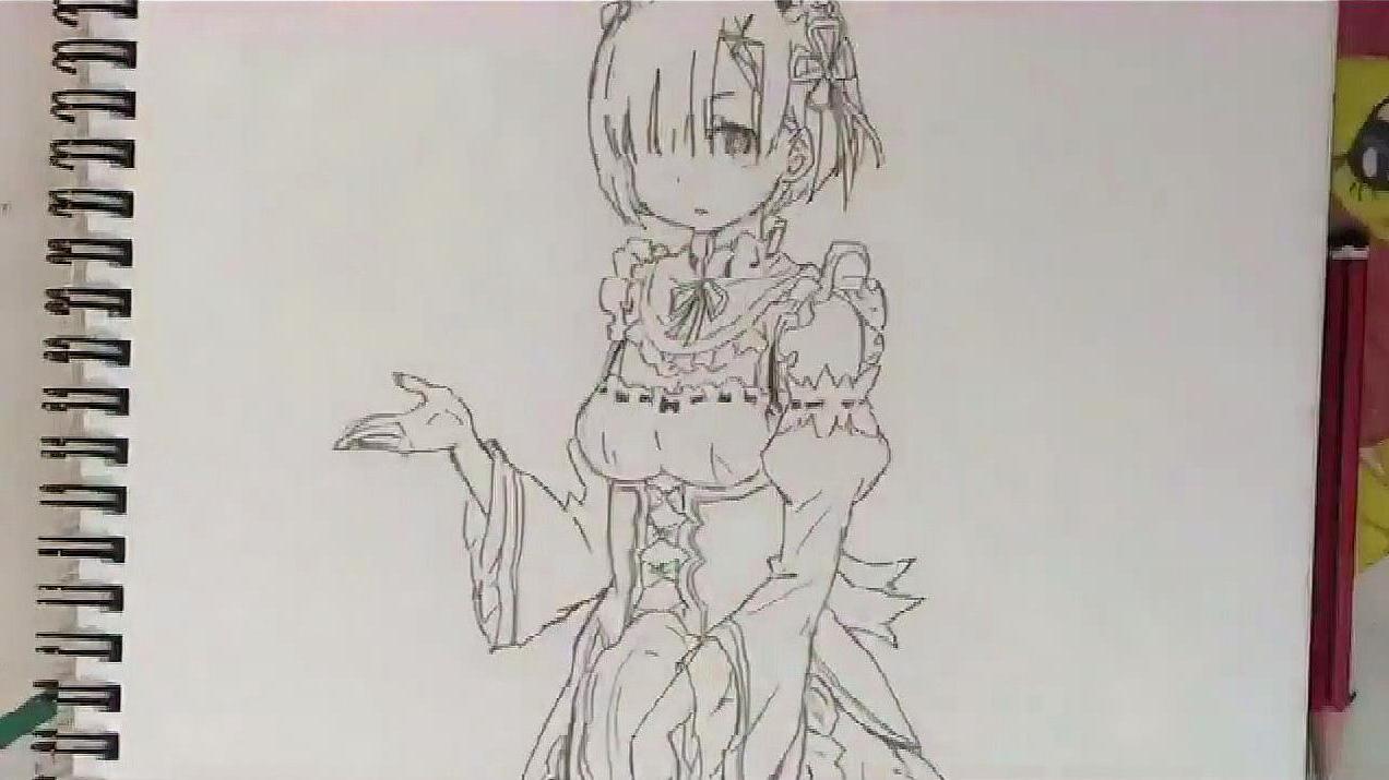 手绘可爱雷姆,你们喜欢雷姆还是艾米莉亚?