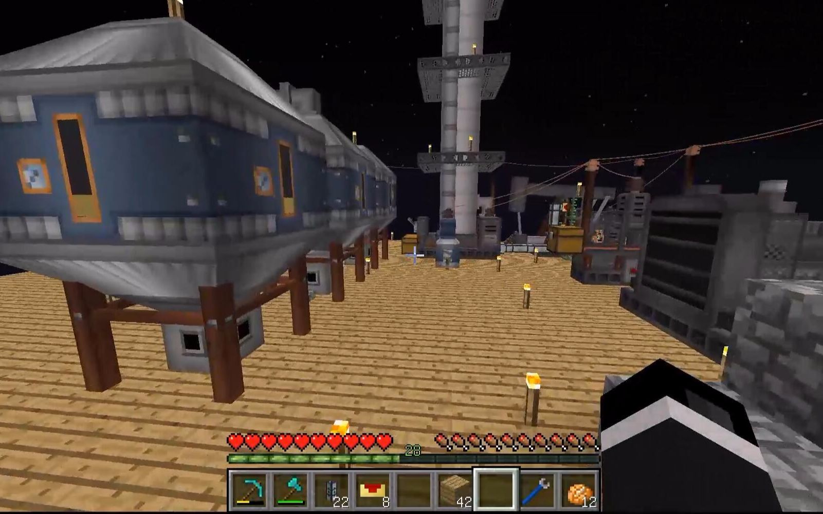 我的世界两菜鸡的多人多模组空岛生存#18#熔炼岩浆与升级电线管道