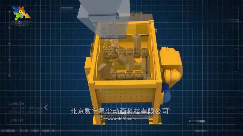 混凝土搅拌站动画,混凝土搅拌站工艺流程动画,搅拌站三维动画