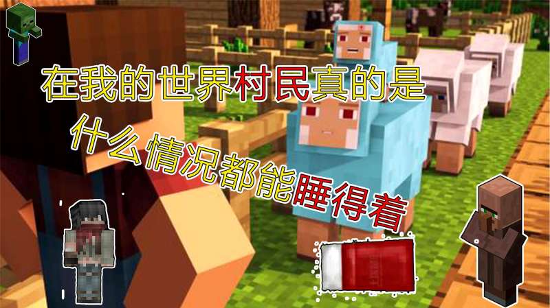 我的世界:村民也有无敌状态呀,可惜了只能夜晚时候用