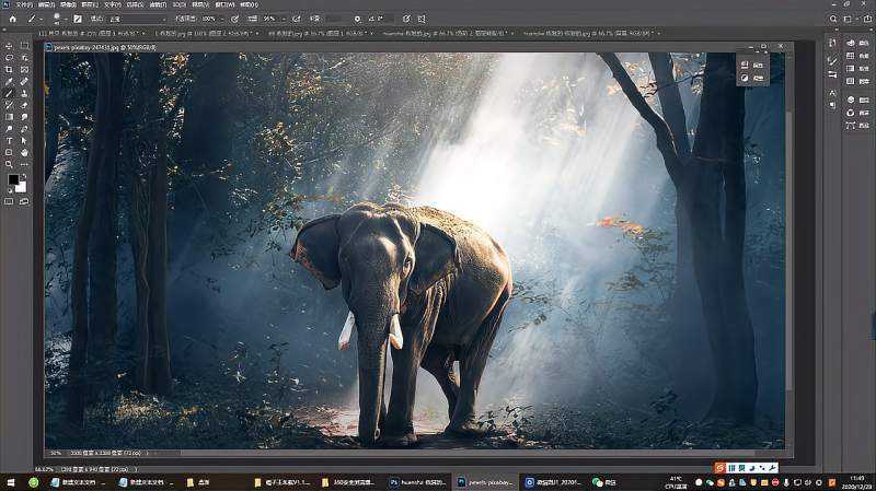 PS基础教程:滤镜云彩+蒙版制作森林云雾缭绕效果