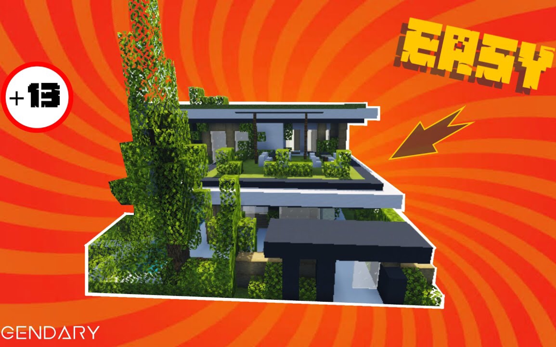 【Legendary Builds】如何建造大型现代化房屋|MC建筑教程#7