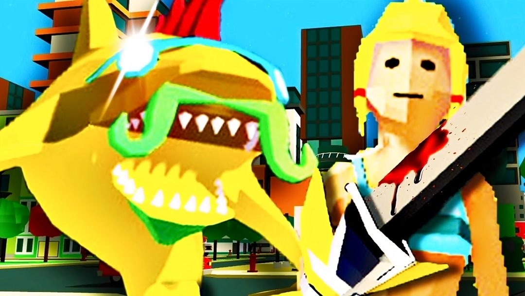 屌德斯鲨鱼模拟器:大白鲨不仅能在陆地上生存还能使用各种武器