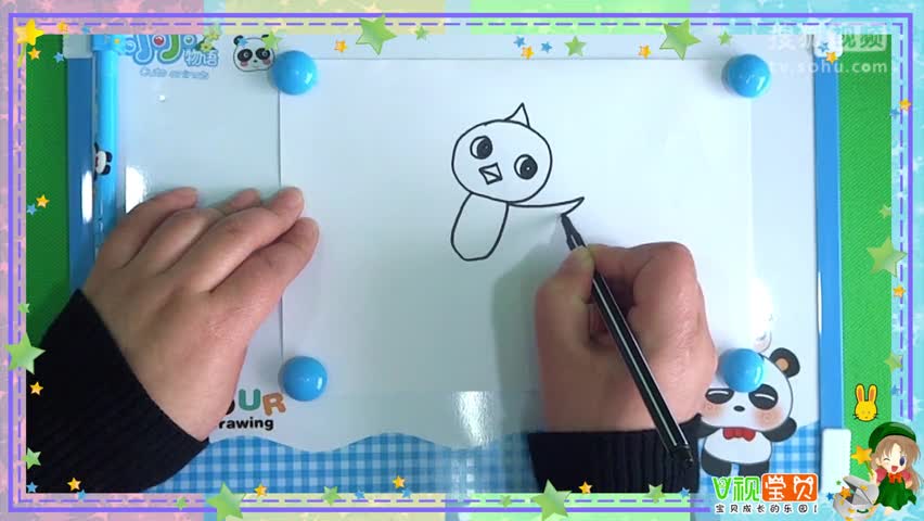 幼儿简笔画基础大全(动物):小鸟