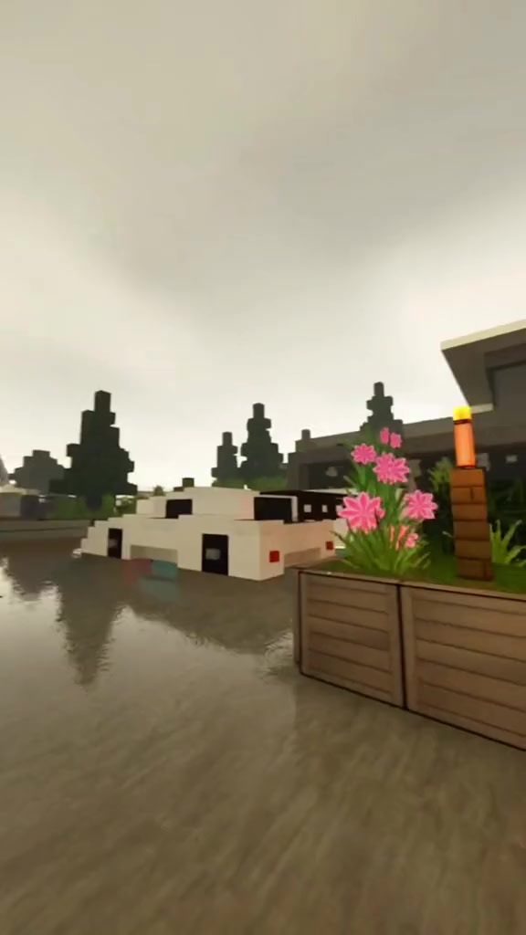 我的世界之搞笑:细雨中海边的别墅!