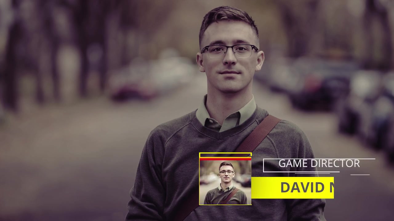 PR人物介绍模板 时尚多彩的Premiere低三分之二字幕条模板