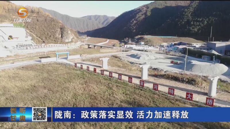 [甘肃新闻]陇南:政策落实显效 活力加速释放
