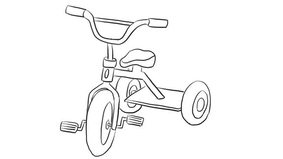 儿童三轮单车亲子绘画儿童简笔画视频 宝宝轻松学画画