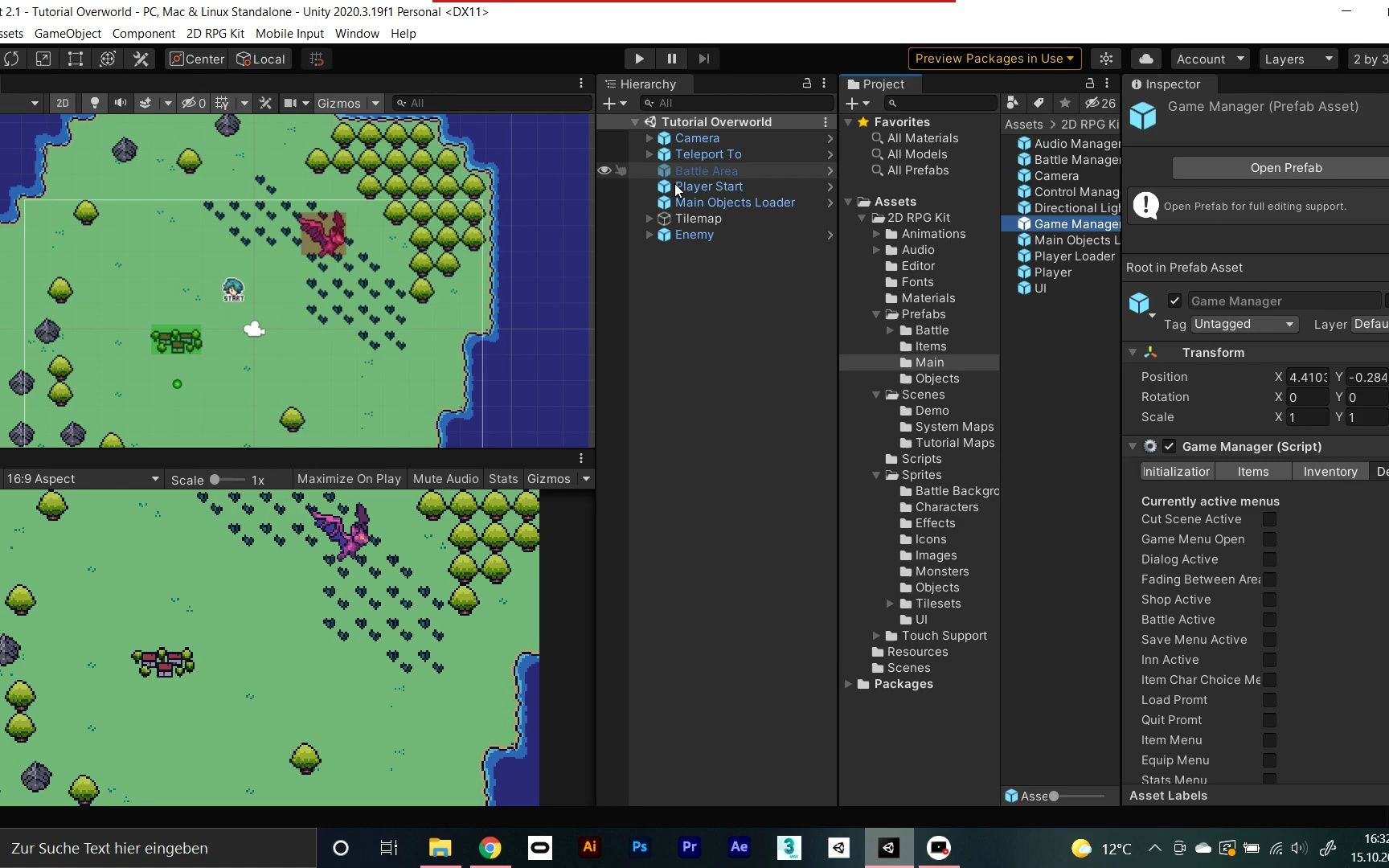 Unity插件 2D RPG Kit 机翻中文教程 10 Quests