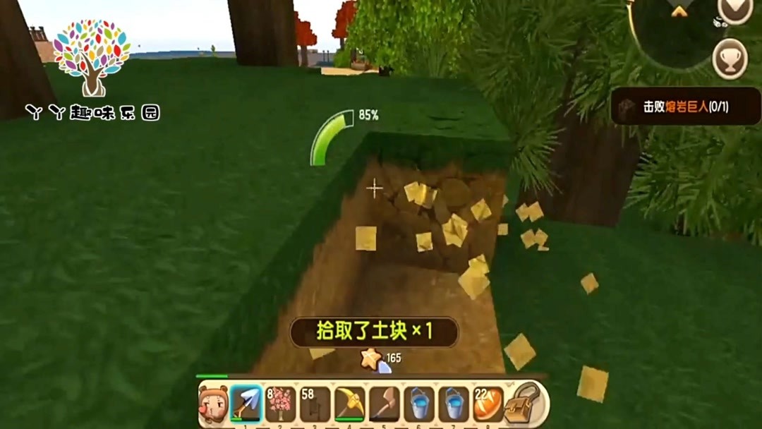 迷你世界:扩建桃树林时听到迅猛龙的叫声吓一跳