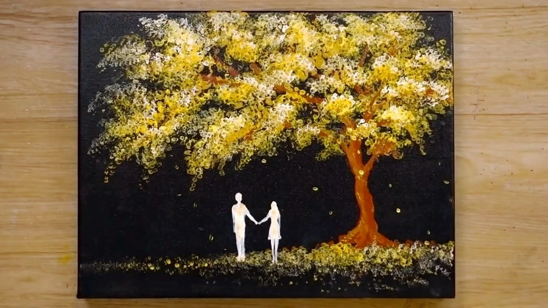 新手绘画教程,浪漫情侣画的手绘方法,简单易学!