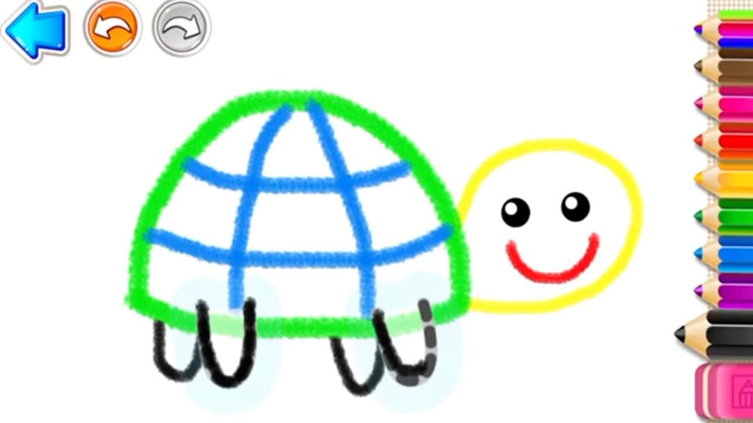 小樱简笔画 一只可爱的小乌龟