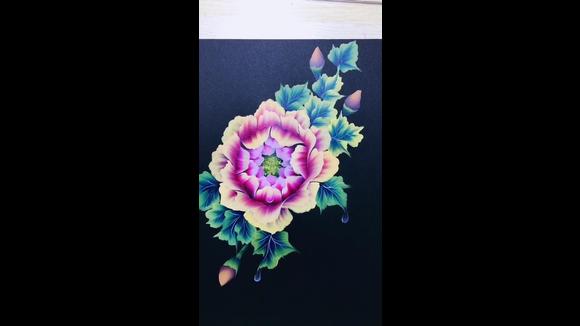 顺其自然该是你的终会得到。#排笔彩绘教程最简单的 #排笔彩绘丙