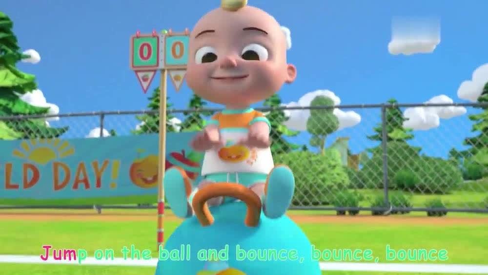 宝宝学校运动会,骑球、拔河,教会宝宝正确看待比赛输赢,英语