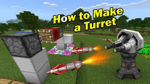 我的世界: 如何快速制作炮塔 新手教程