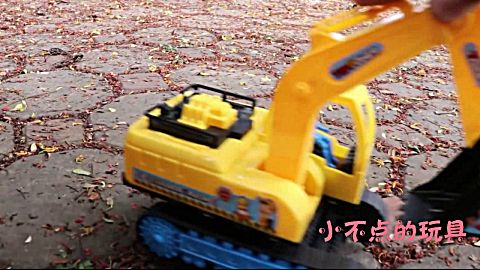 卡通工程车动画 最新挖掘机视频工作视频表演大全
