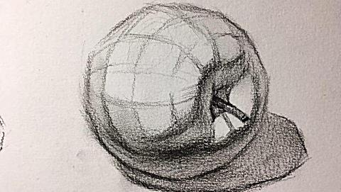 素描静物组合示范 我是美术生公开课