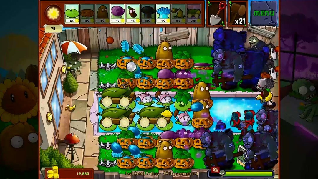 植物大战僵尸:无尽模式,永无止境的僵尸