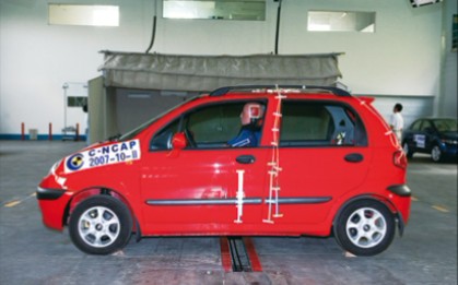 2007 上汽通用五菱 雪佛兰 乐驰 全面碰撞测试 c-ncap